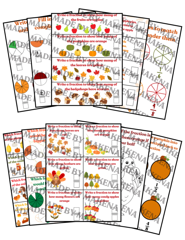 Fall Fractions Printable – Made By Makena