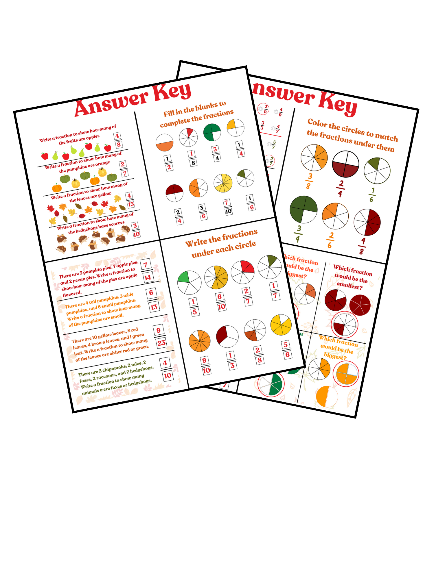 Fall Fractions Printable – Made By Makena